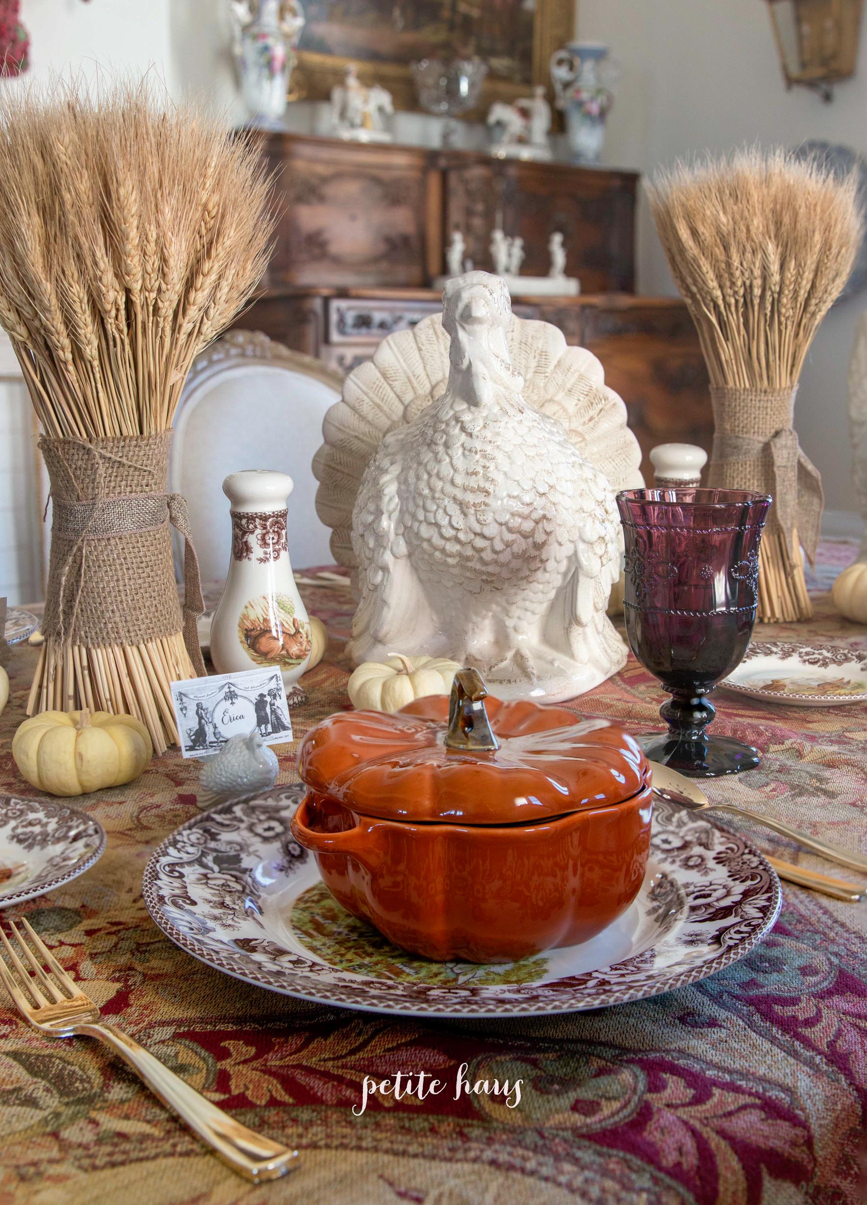 Traditional Thanksgiving Table Setting - Petite Haus