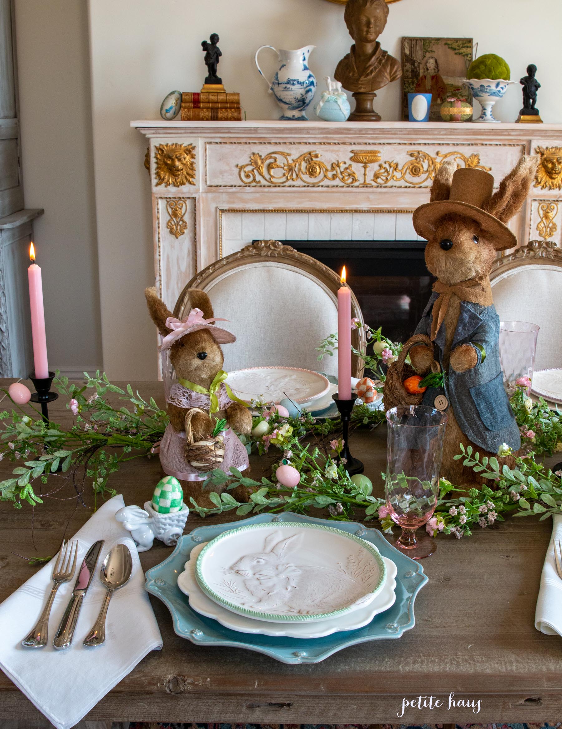 Easter Bunny Spring Table Setting - Petite Haus
